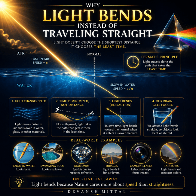Why Light Bends Instead of Traveling Straight? | The Intuitive Physicist